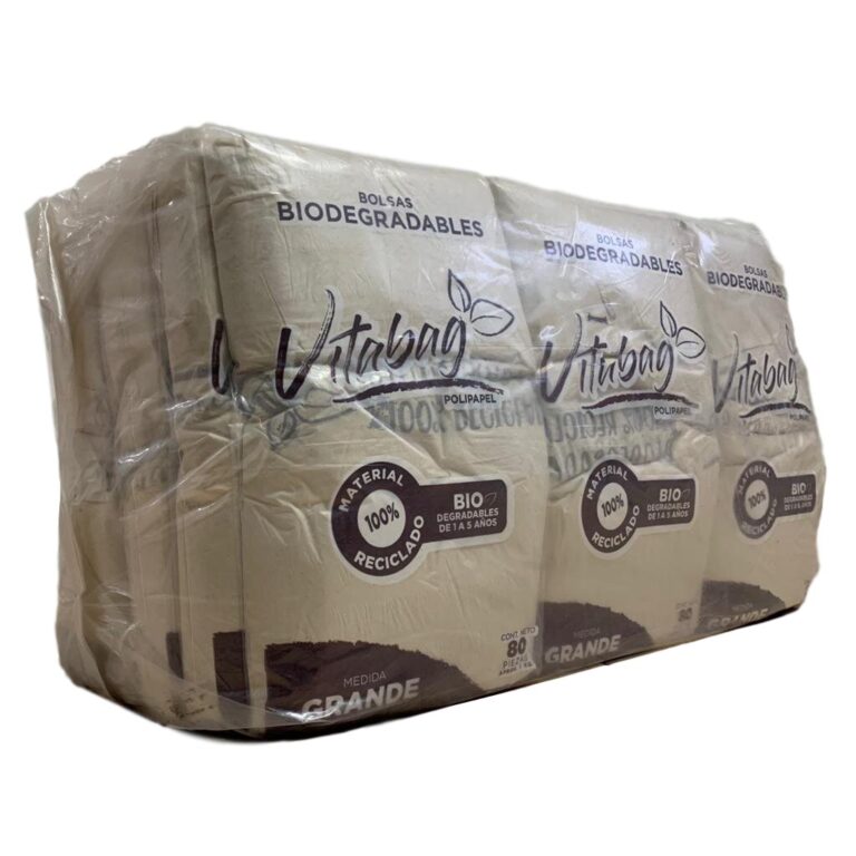 Bolsa Camiseta Vitabag Polipapel Biodegradable Gra 25kg 2000p - Nacional de Empaques Desechables
