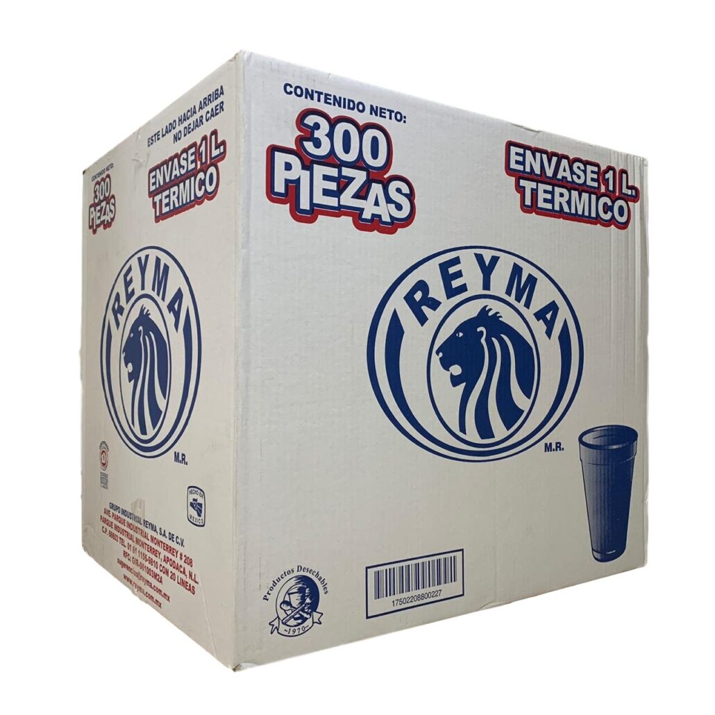 Vasos Desechables Térmicos Reyma De 32oz 1000ml 300 Piezas - Nacional ...