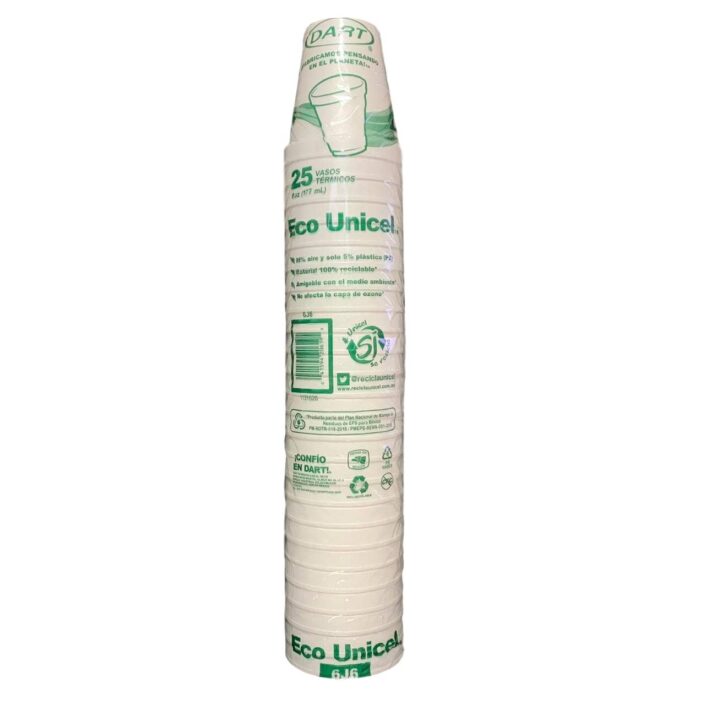Vasos Desechables Térmicos Dart 6j6 De 6oz 177ml 25 Piezas - Nacional ...