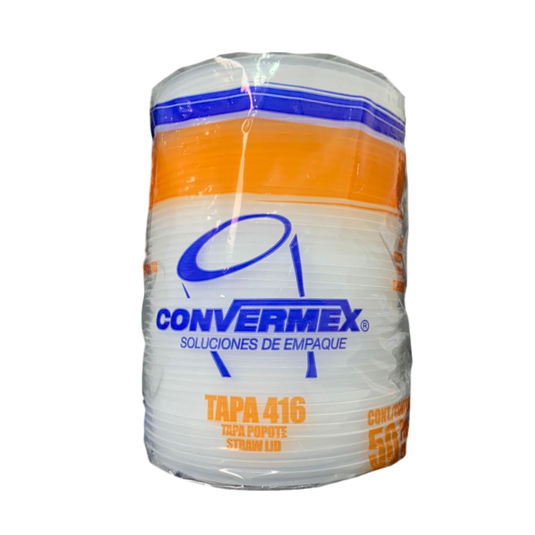 Tapa Plástica Para Vaso Ranurada Convermex 416 1000 Piezas - Nacional ...